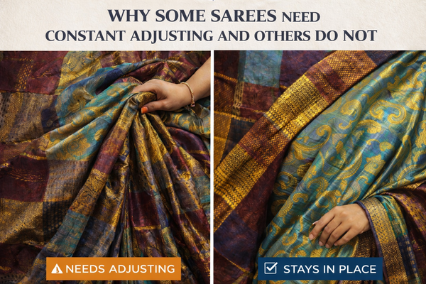 Why Some Sarees Need Constant Adjusting and Others Do Not – Drapery